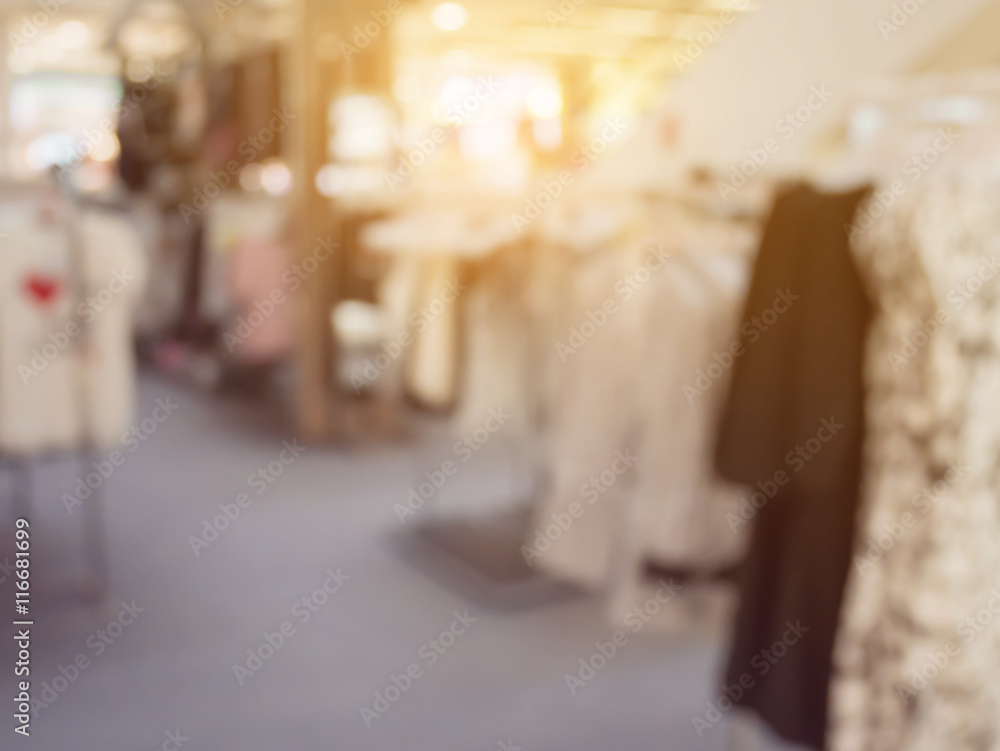 blurred image background with clothing store Stock-Foto | Adobe Stock