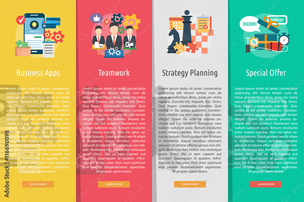 Business Design Vertical Banner Concept Stock Vector | Adobe Stock