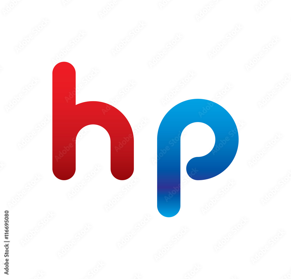 hp logo initial blue and red Stock Vector | Adobe Stock