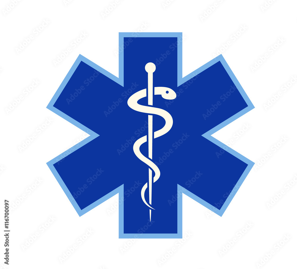 blue medical symbol isolated over white background. vector illustration ...
