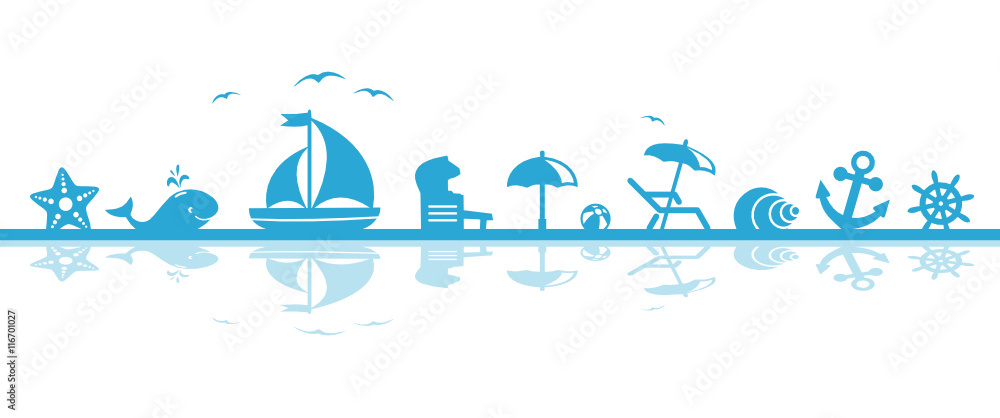 Silhouette maritim Stock Vector | Adobe Stock
