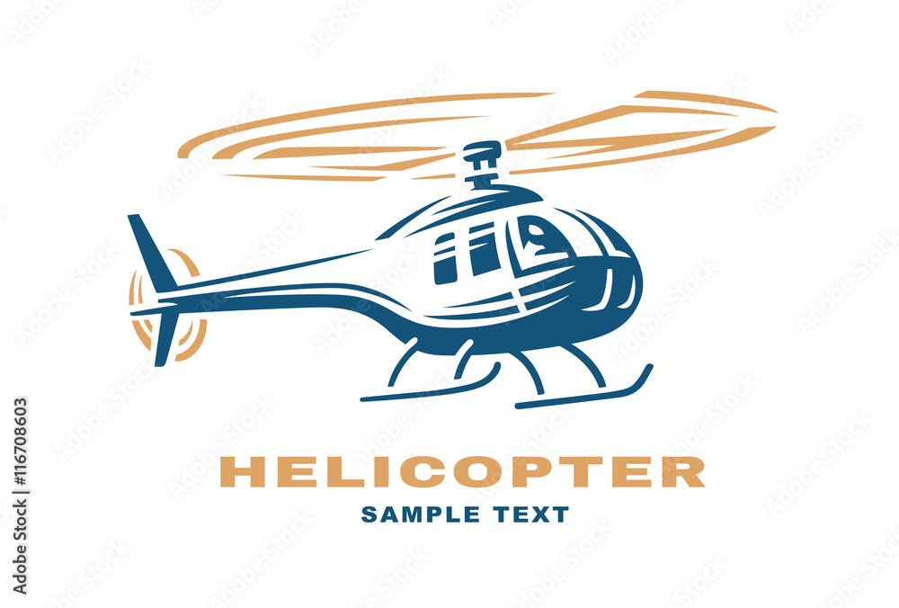 Helicopter logo design illustration Stock Vector | Adobe Stock