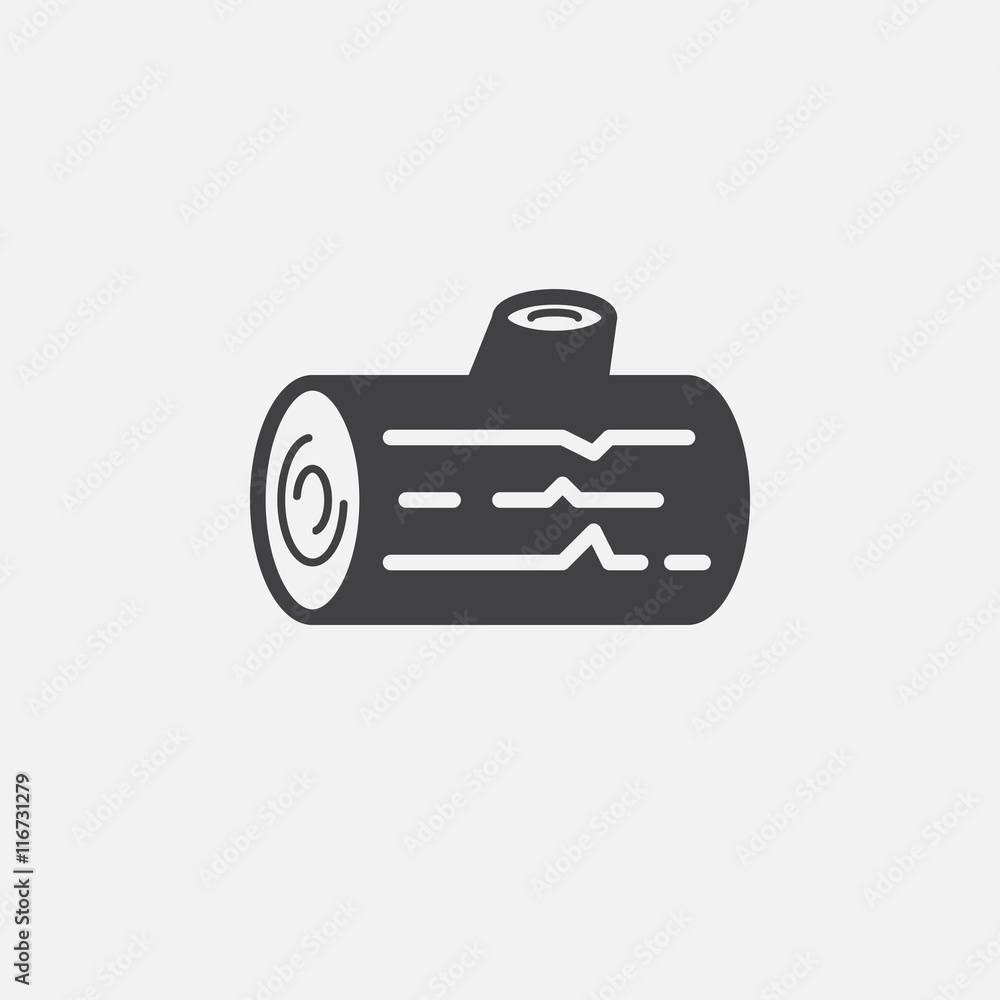 Wood, Log icon vector, solid logo illustration, pictogram isolated on ...