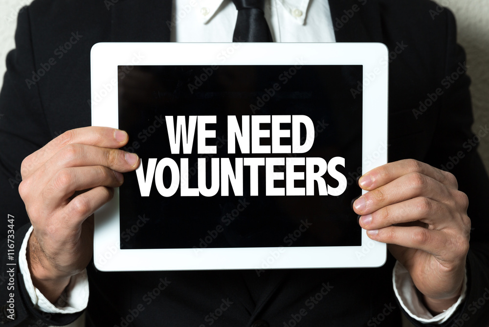 We Need Volunteers Stock Photo | Adobe Stock