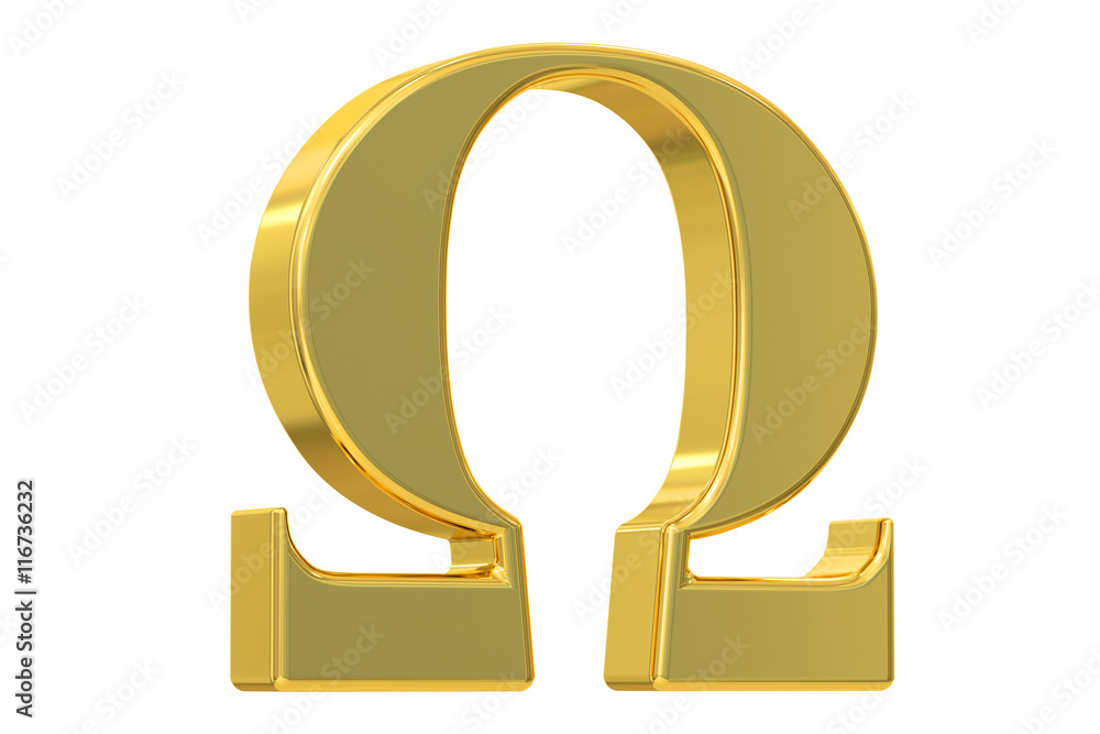 Omega symbol, 3D rendering Stock Illustration | Adobe Stock