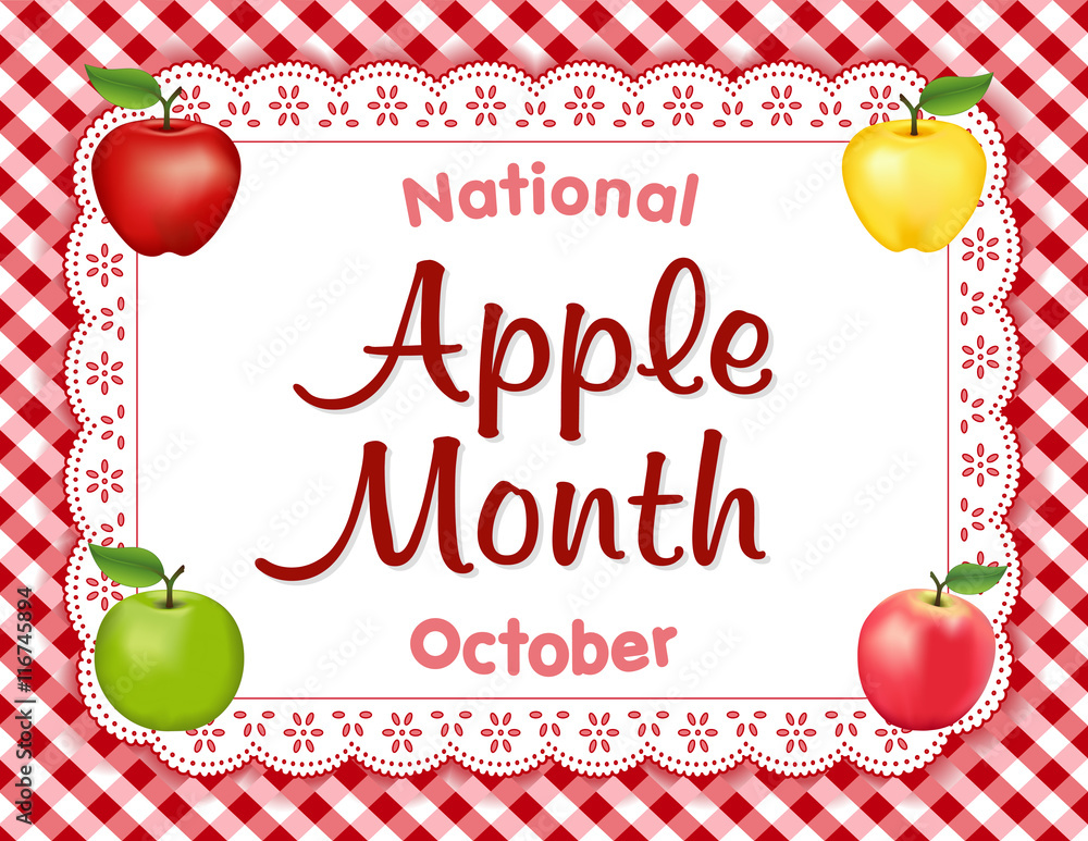 Apple Month, national holiday each October in USA, red and golden ...