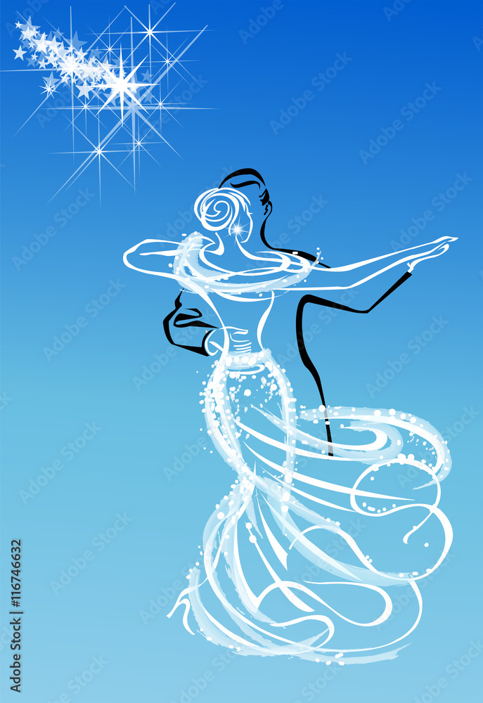 Formal ballroom dance, celebration Stock Vector | Adobe Stock
