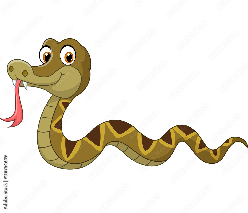 Cartoon snake character Stock Vector | Adobe Stock
