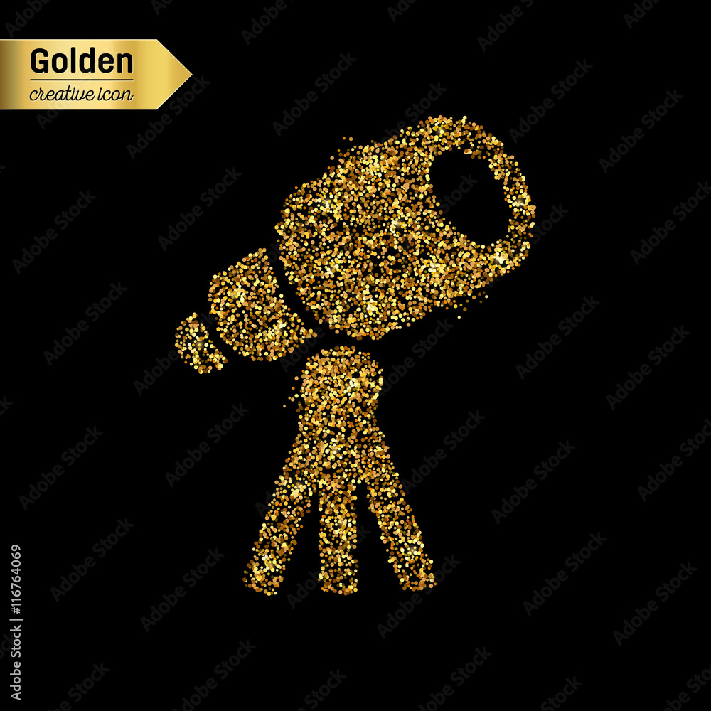Gold glitter vector icon Stock Vector | Adobe Stock