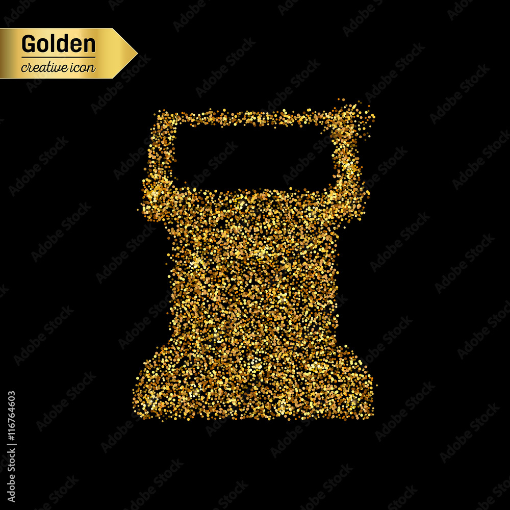 Gold glitter vector icon Stock Vector | Adobe Stock