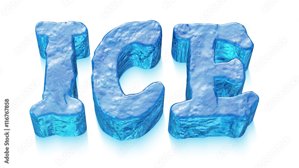 The word ice with a frozen texture Stock Illustration | Adobe Stock