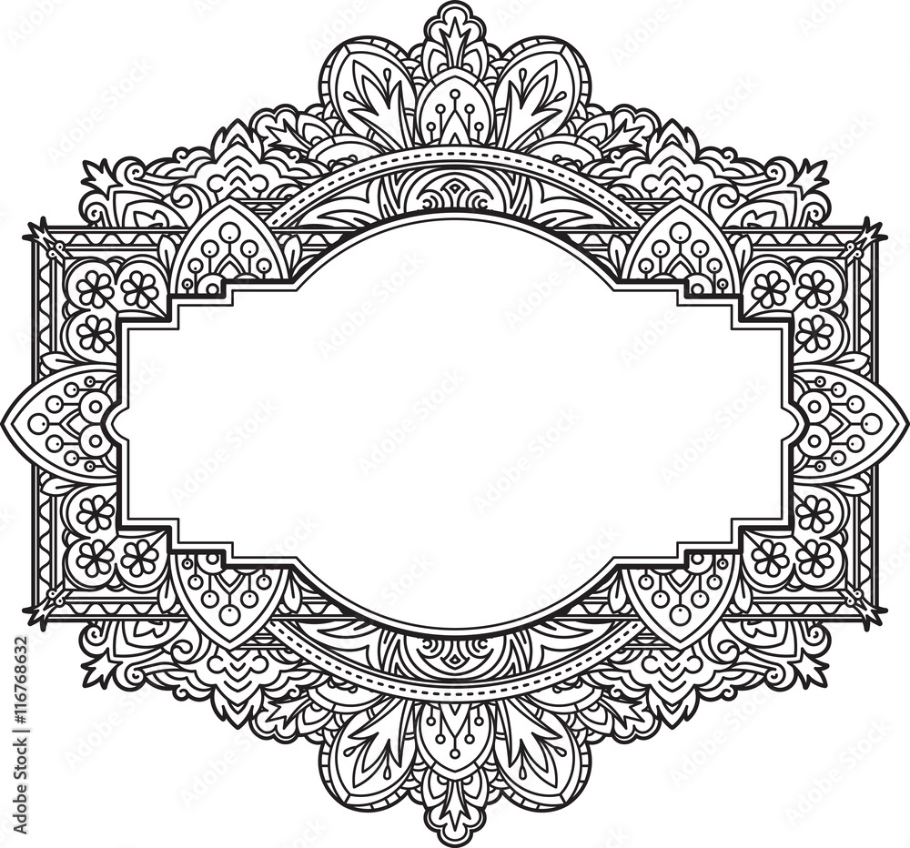 Ethnic template for design wedding invitations and greeting cards ...