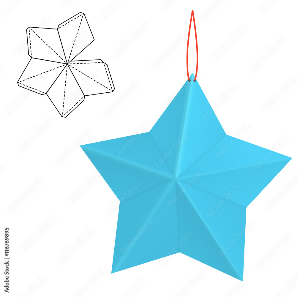Paper star gift Stock Vector | Adobe Stock