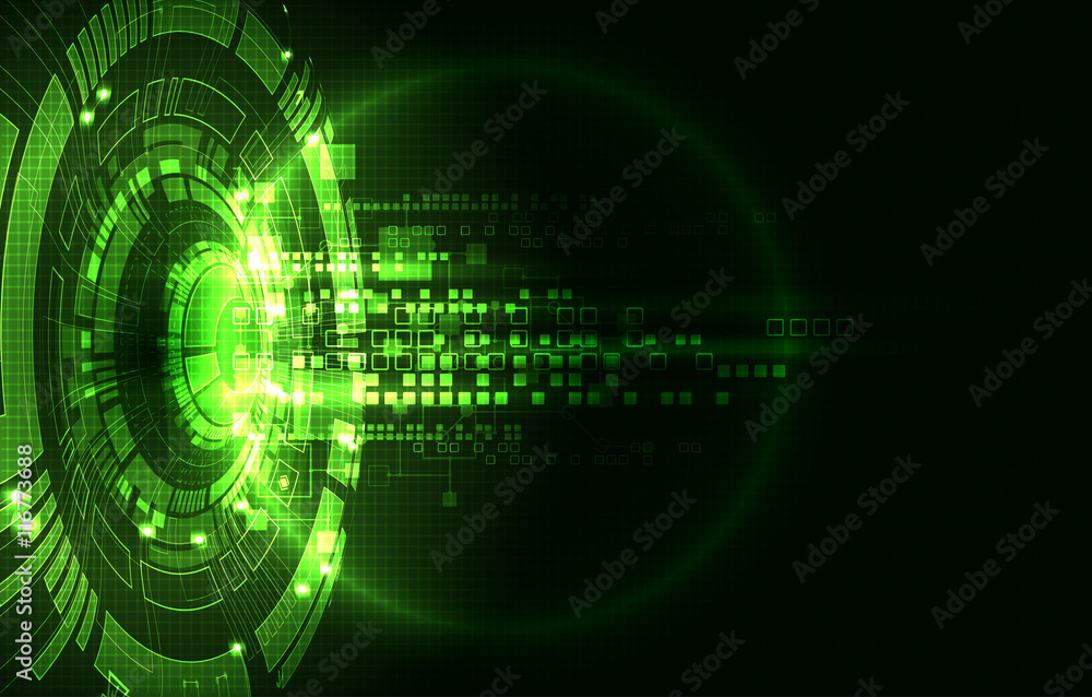 Abstract green digital communication technology background. Stock ...
