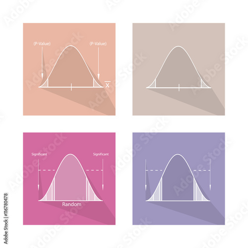 Charts and Graphs, Illustration Set of Gaussian Bell Curve or Standard ...