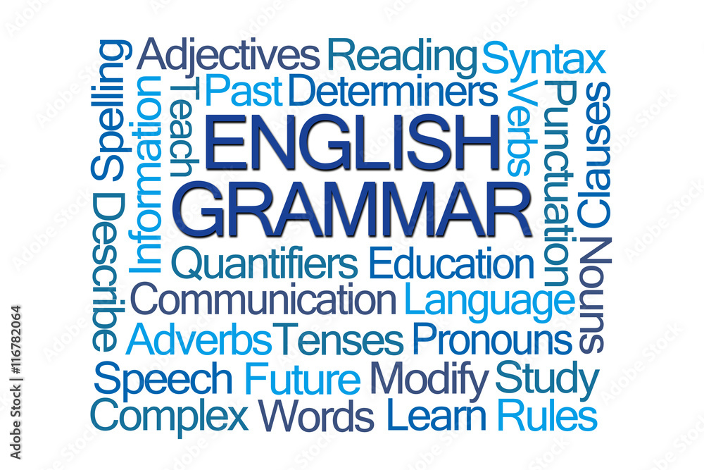 English Grammar Word Cloud Stock Illustration | Adobe Stock