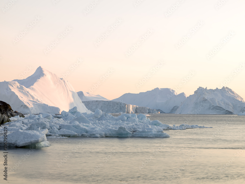 glaciers are on the arctic ocean to ilulissat icefjord, Greenland Stock Photo | Adobe Stock