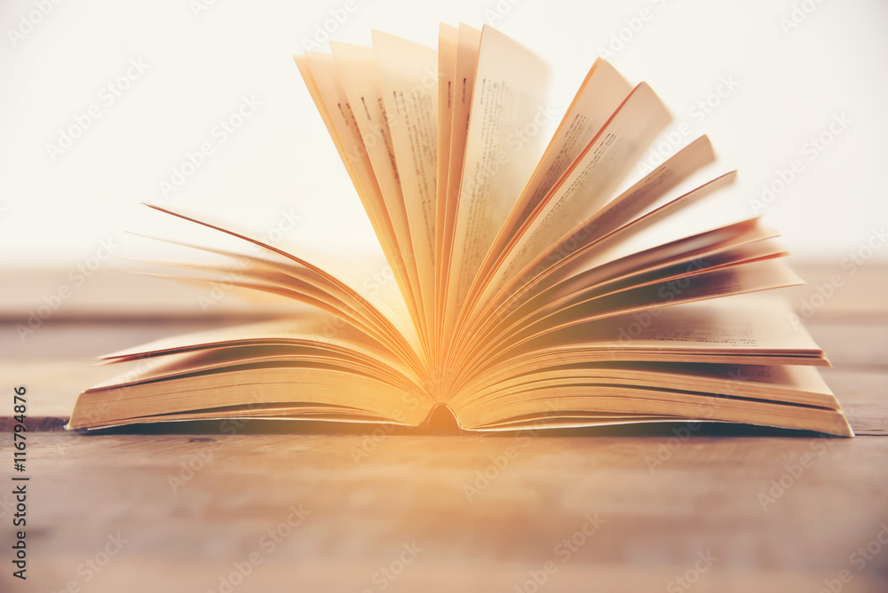 vintage book. Photo with filter as a retro color image style. Stock ...