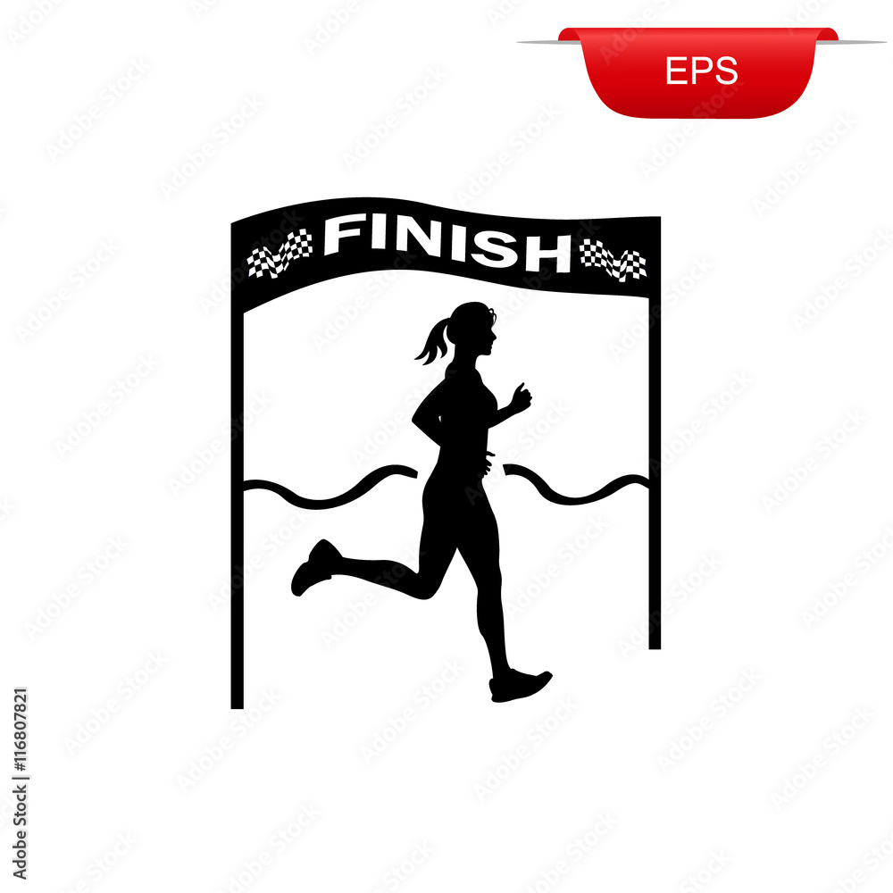 Runner Finish Line Silhouette Runner Finish Line Silhouette
