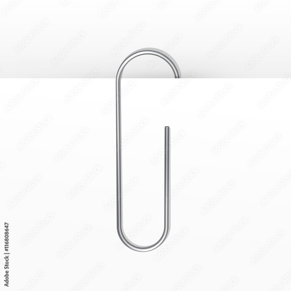 Vector Paper Clip Isolated on White Background Stock Vector | Adobe Stock