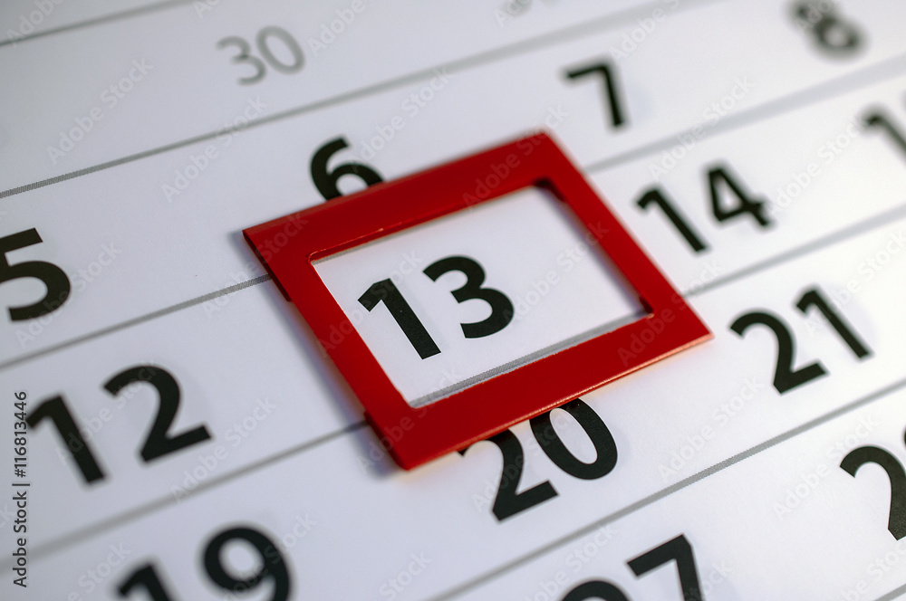 Closeup of dates on calendar page Stock Photo | Adobe Stock