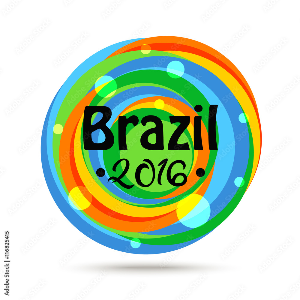 Brazil travel background for tourist banner, poster, flyer, brochure ...