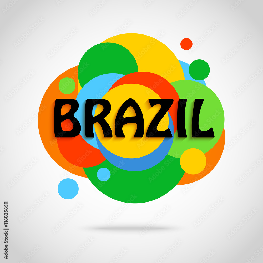 Brazil travel background for tourist banner, poster, flyer, brochure ...
