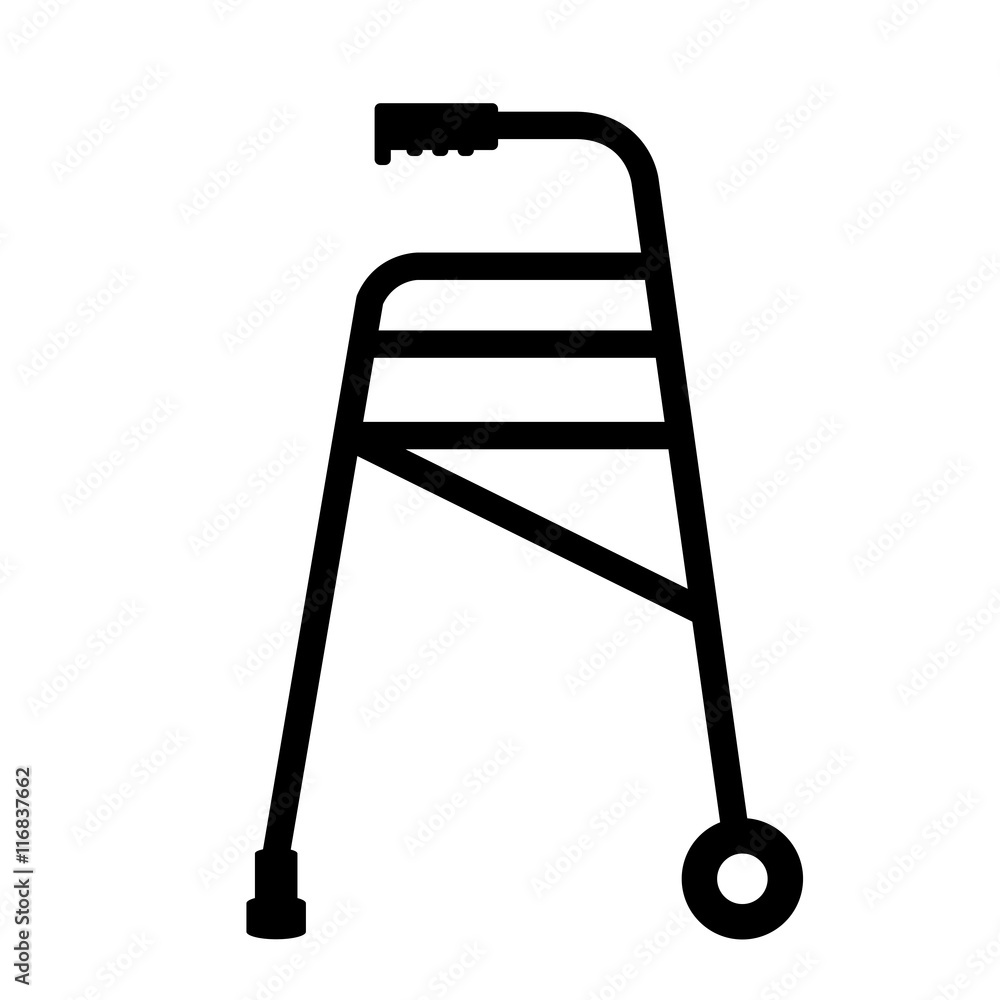 walker for disabled person isolated icon design, vector illustration ...