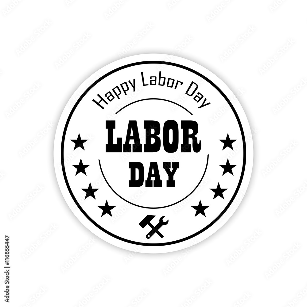 Sign Labor Day on white background Stock Vector | Adobe Stock