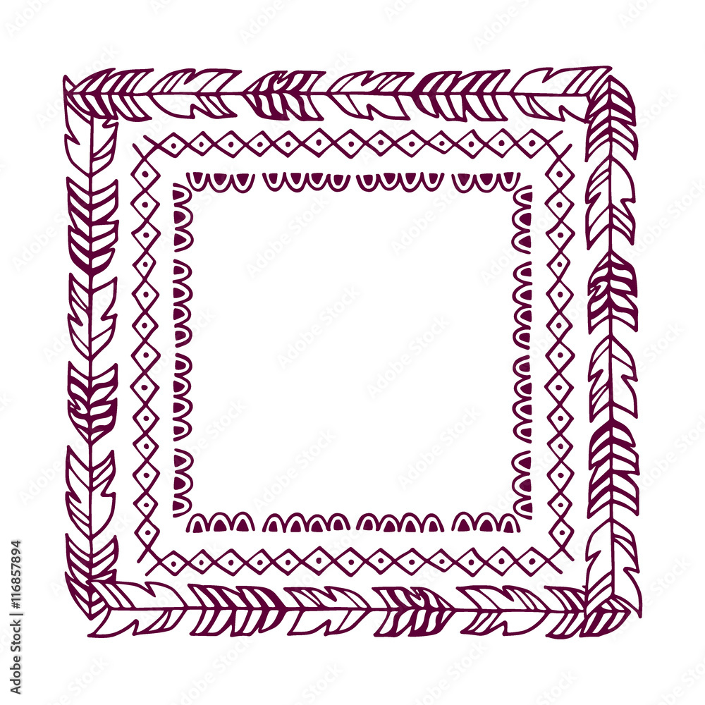Tribal border set Stock Vector | Adobe Stock