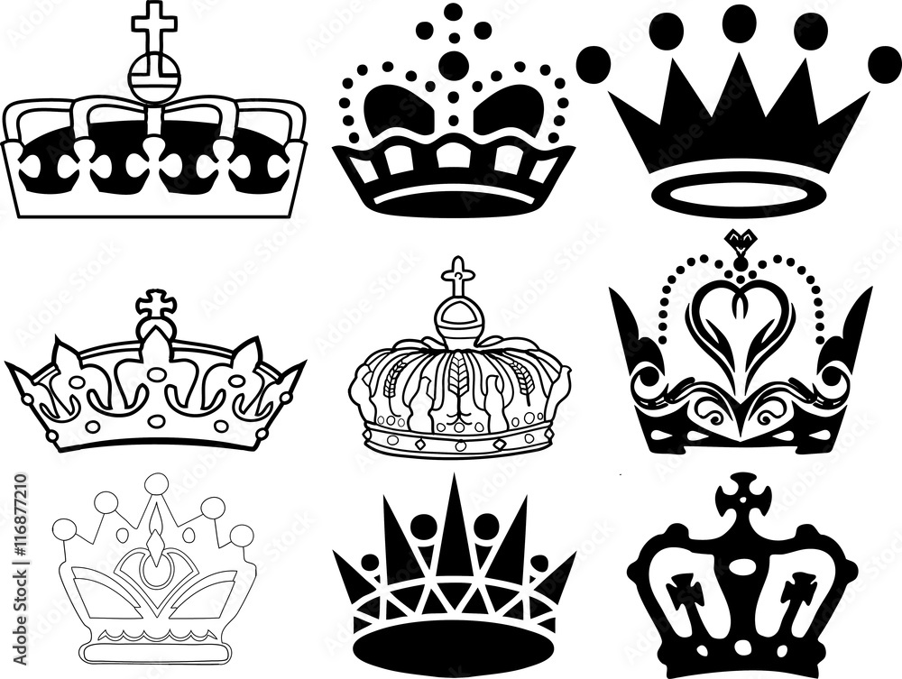 Crown logo - Symbol of goverment Stock Vector | Adobe Stock