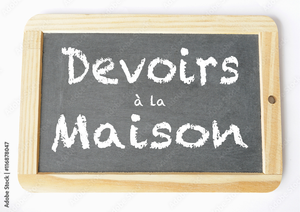 devoirs à la maison ardoise craie Stock-Foto | Adobe Stock