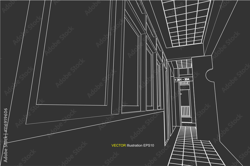 interior Architectural background, architectural plan, construction ...
