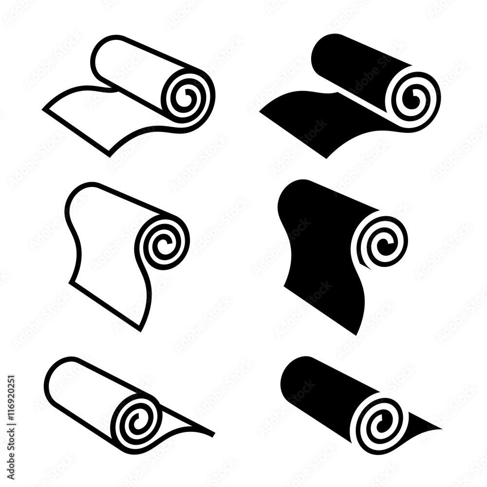 roll of anything black symbol vector Stock Vector | Adobe Stock