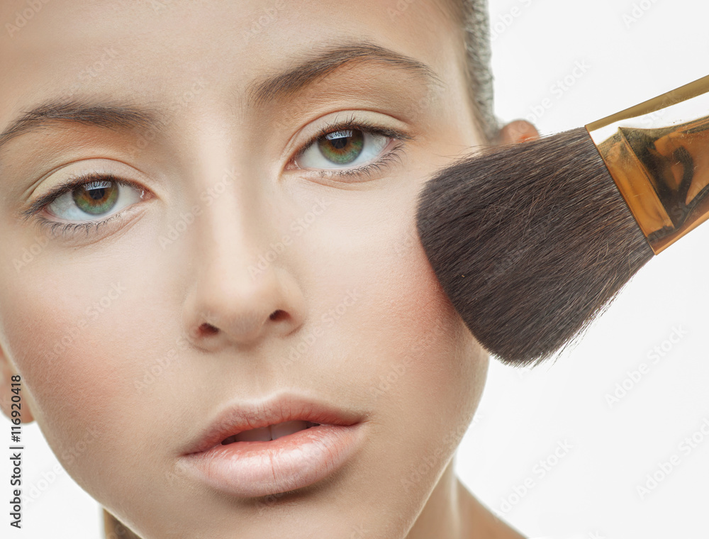 Applying makeup to the face Stock Photo | Adobe Stock