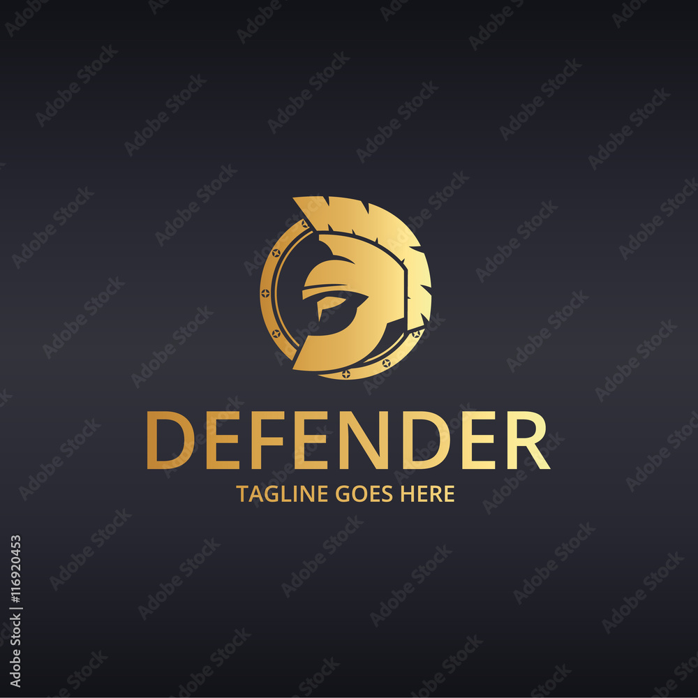 Defender logo. Spartan logo. Warrior logo Stock Vector | Adobe Stock