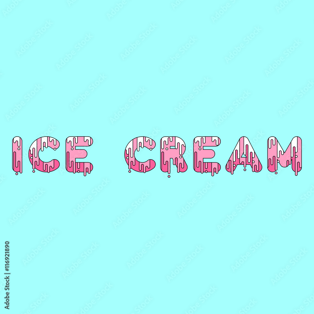 Melting Letters Ice Cream