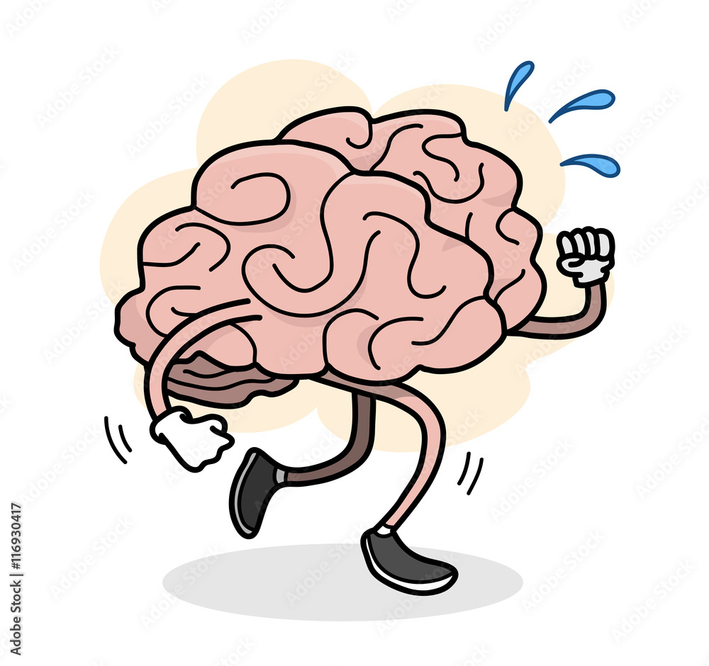 Brain Exercise Vector Illustration. A hand drawn vector cartoon ...