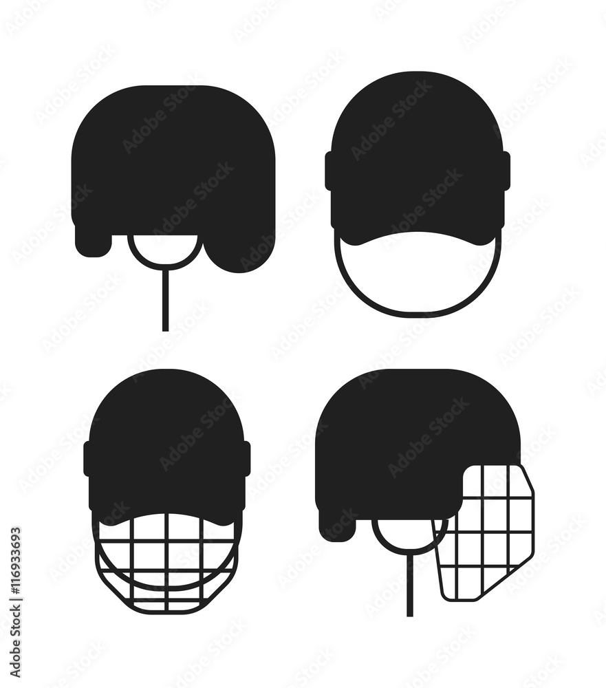 Hockey Helmet Front Vector