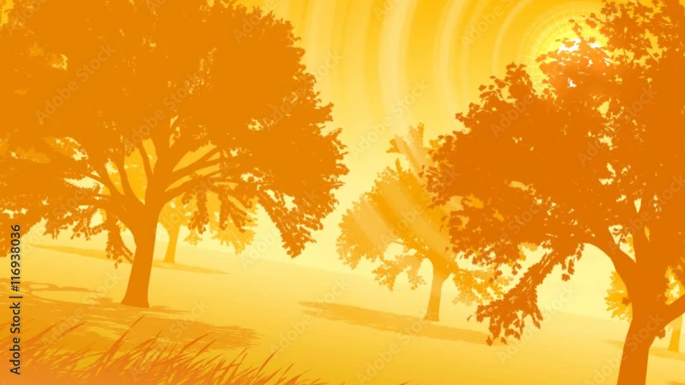 Loopable animation of a landscape showing the four seasons. Check my ...