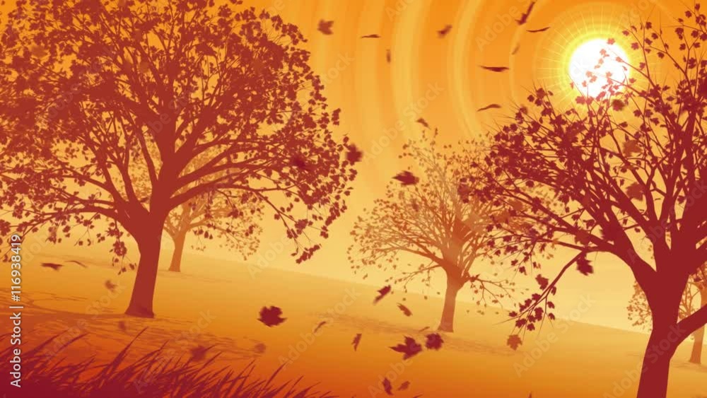 Loopable animation of a landscape showing the four seasons. Check my ...