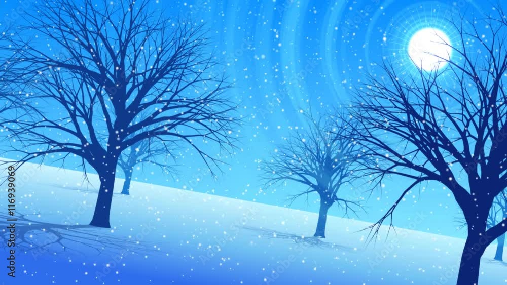 Loopable animation of a landscape showing the four seasons. Check my ...