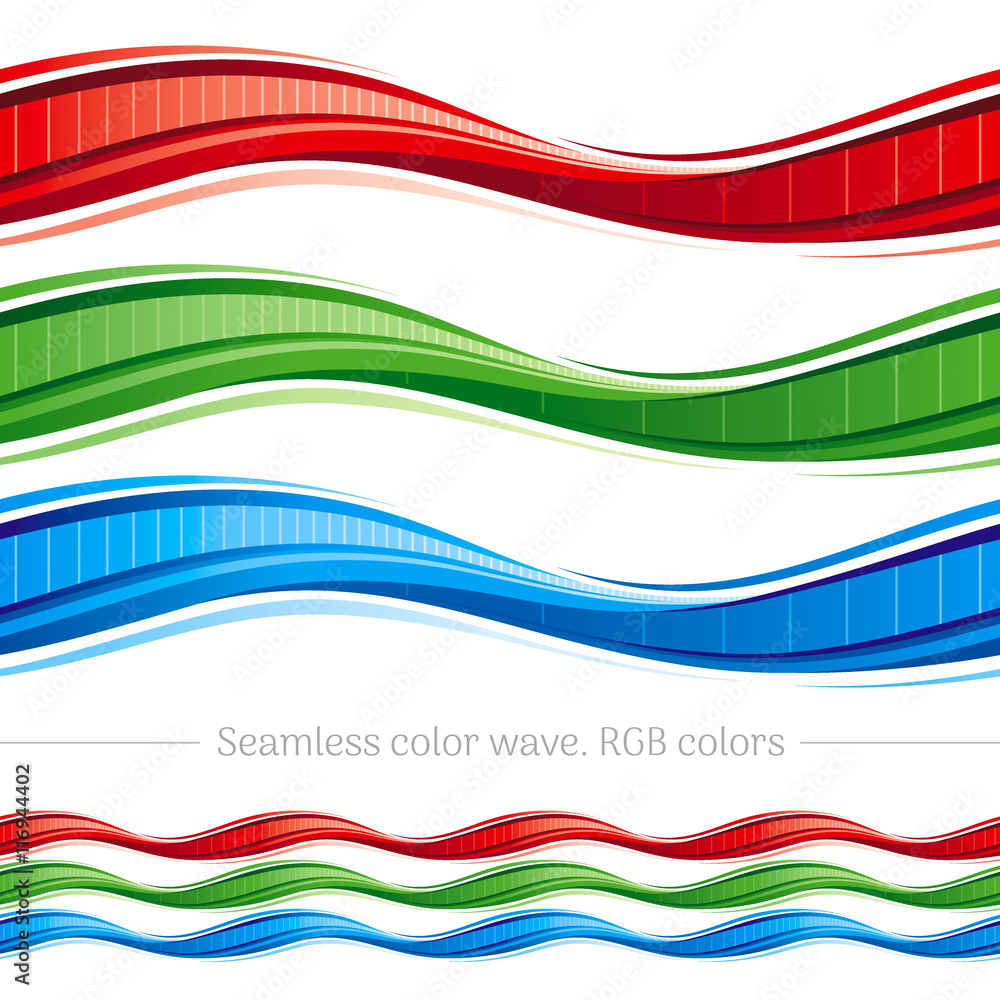 Abstract seamless wave pattern on white background. Vector illustration ...