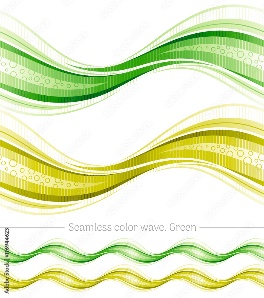 Abstract seamless wave pattern on white background. Vector illustration ...