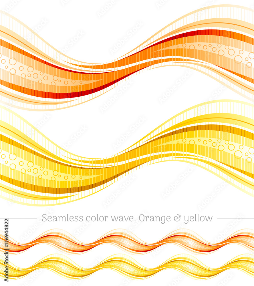 Abstract seamless wave pattern on white background. Vector illustration ...