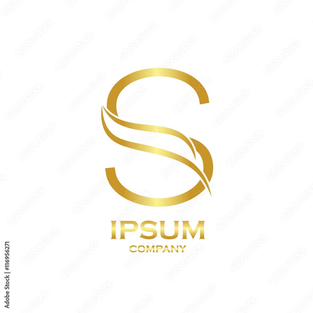 letter S logo design,Gold, beauty industry and fashion logo.cosmetics ...