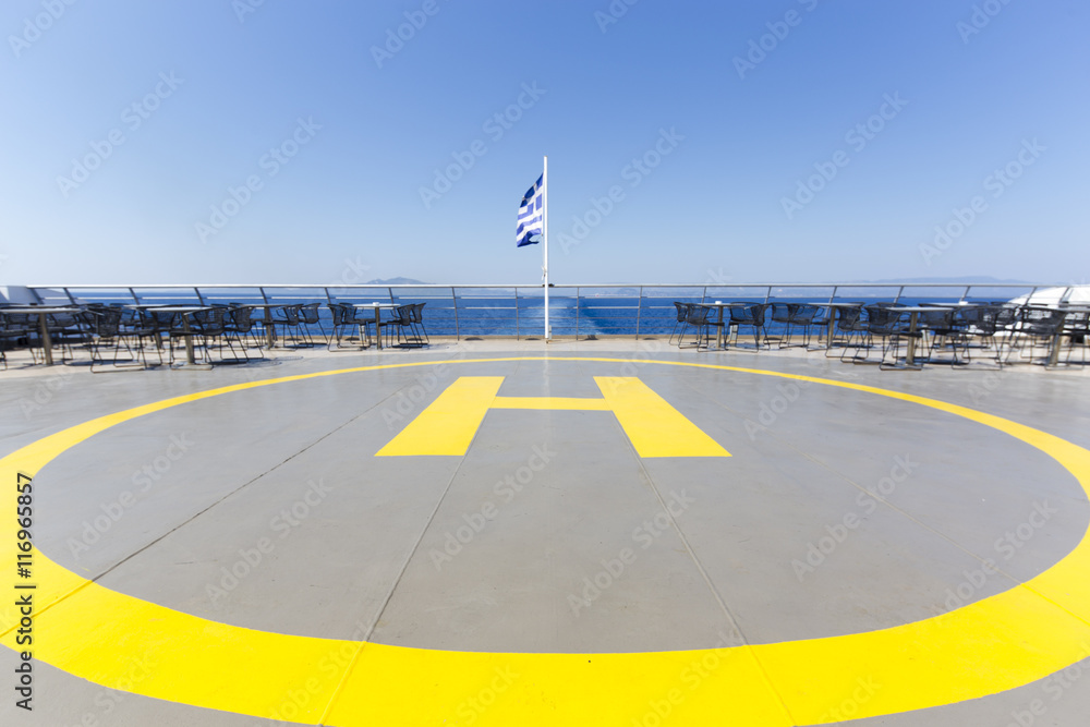 Helipad aka Landing Place for Helicopters on a Ship, Zakynthos Island ...