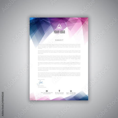 Letterhead Template Stock Vector Adobe Stock