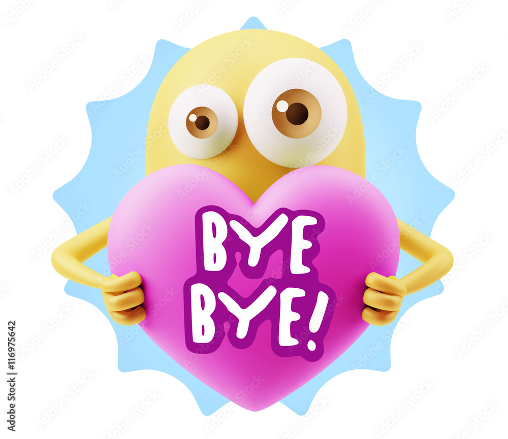 Smiley Face Saying Bye