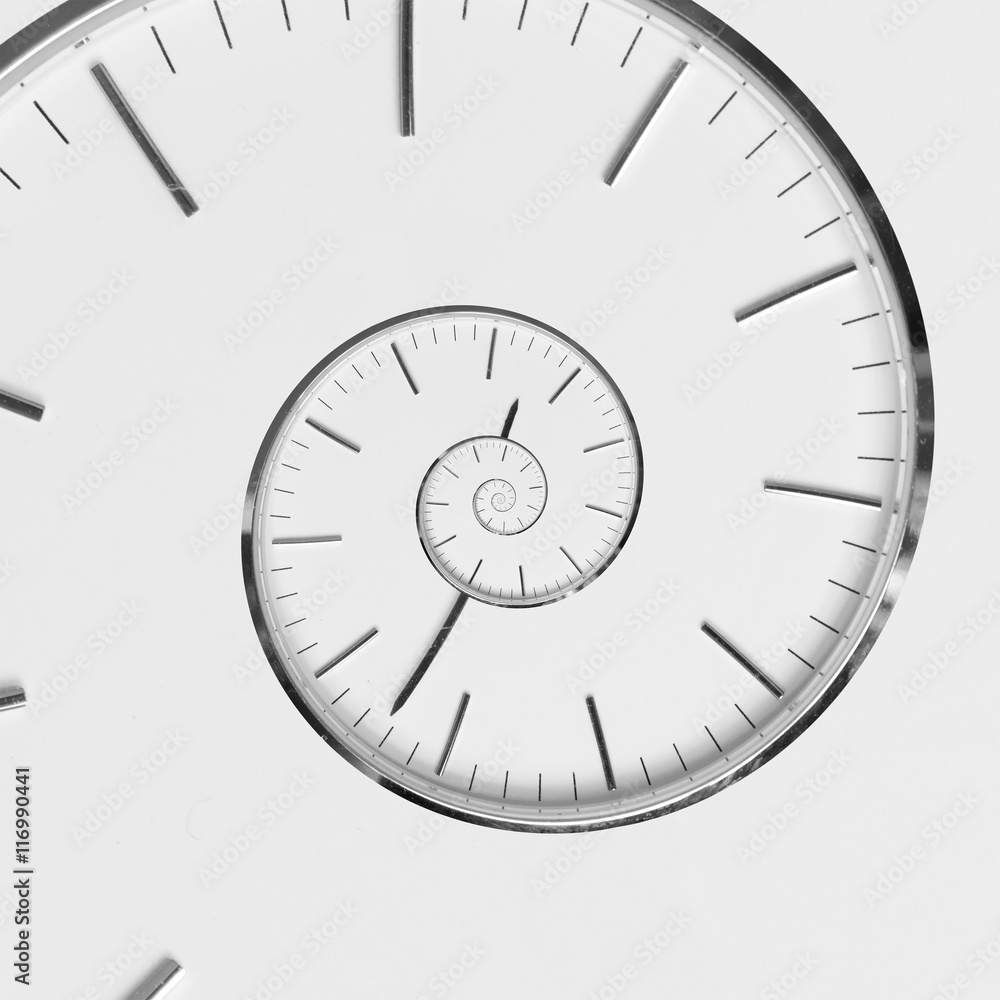 Twisted clock face. Time concept Stock Photo | Adobe Stock